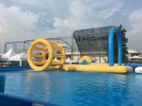 China CE Exciting Inflatable Water Parks With Large Frame Pool / Octopus Slide for sale