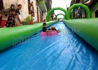 Cina Diapositiva gonfiabile 100m di slittamento N del doppio vicolo lungamente per gli adulti dei bambini N in vendita
