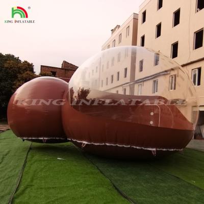 Cina Tenda a bolla gonfiabile commerciale di due stanze in PVC trasparente Eco Dome Camping in vendita