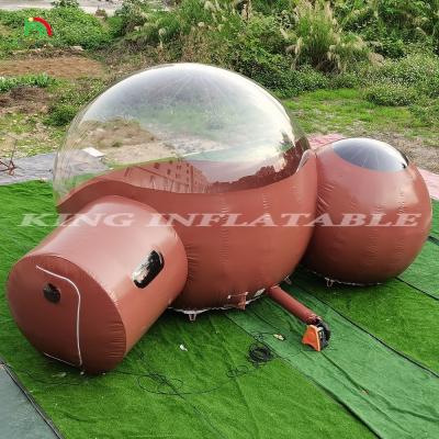 China Buitenopblaasbare Clear Dome Tent Camping Hotel Room House Bubble Tent voor restaurant Te koop