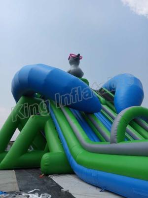 China Outdoor Duck Shape Giant Inflatable Blow Up Water Slide For Kids And Adults for sale