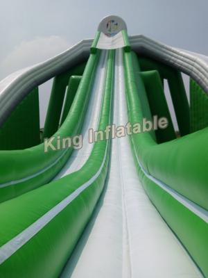 Cina Acquascivolo gonfiabile emozionante verde gigante di Trippo con il vicolo 3 per l'adulto in vendita