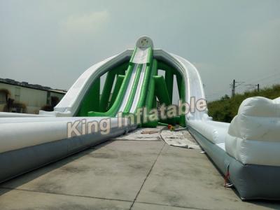 Cina Acquascivolo gonfiabile emozionante verde gigante di Trippo con il vicolo 3 per l'adulto in vendita