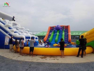 Cina Scivolo d'acqua gonfiabile giocattole da palla da nuoto piscine parco acquatico gonfiabile con piscina in vendita