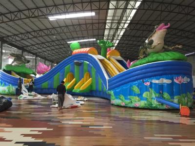 China Parque aquático inflável inflável com três piscinas à venda
