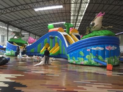 China Parque aquático inflável inflável com três piscinas à venda