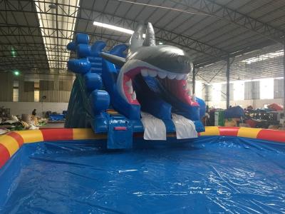 Cina Parco acquatico gonfiabile con scivolo d'acqua e piscina Parco acquatico a terra gonfiabile personalizzato per bambini e adulti in vendita