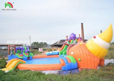 Cina Grande parco acquatico gonfiabile con scivolo acquatico e piscina in vendita