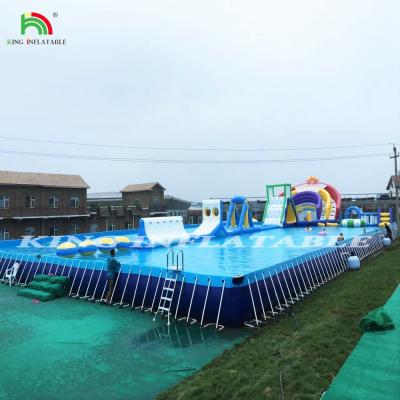 Cina Parco scivolo gonfiabile all'aria aperta Casa a rimbalzo con parco piscina acquatica in vendita