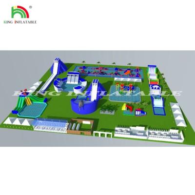 China Commercial Floating Inflatable Water 30x40 Meter Inflatable Wate Park Slides Amazons Para Inland Summer Play for sale