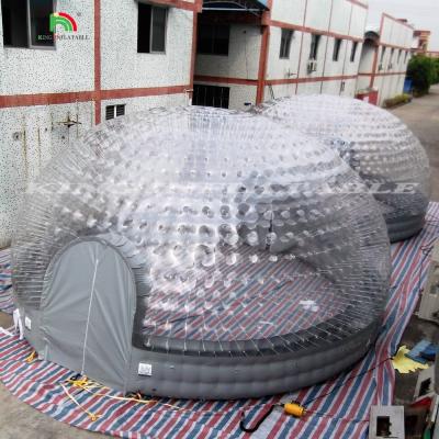 中国 工場 オーダーメイド 0.6mm Pvc タールパウリン バブルテント イベントのための充気透明テント 販売のため