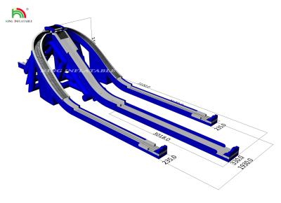 China High Quality Large Inflatable Water Slide Huge Triple 3 Lane Inflatable Water Slide for Sale for sale