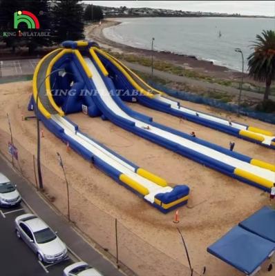 China Personalização 3 pistas Slide de água inflável Outdoor Recreação aquática ocasiões à venda