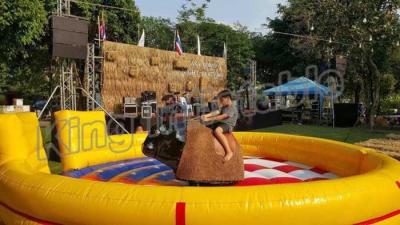 China Outdoor Playground Inflatable Bull Pool Ride On Electric Bull With 0.55mm PVC Tarpaulin for sale