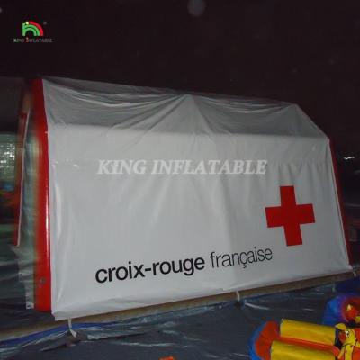 China Inflatable Red Cross Tent Medical Inflatable Tent Inflatable Rescue Tent For Relief for sale