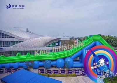 Cina Acquascivolo gonfiabile verde gigante su misura della città, scorrevole di slittamento N la città in vendita