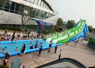 Cina Acquascivolo gonfiabile verde gigante su misura della città, scorrevole di slittamento N la città in vendita