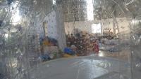 China Decorated Inflatable 10ft Diameter Empty Snow Balloon Transparent Bubble Tent for sale