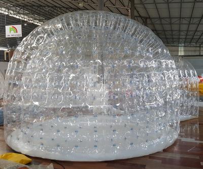 China Decoratieve opblaasbare 10ft diameter lege sneeuwballon transparante bubbel tent Te koop