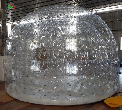 China Decoratieve opblaasbare 10ft diameter lege sneeuwballon transparante bubbel tent Te koop