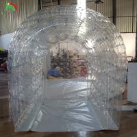 China Decorated Inflatable 10ft Diameter Empty Snow Balloon Transparent Bubble Tent for sale