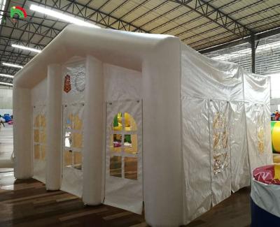 중국 흰색 큰 야외 블로 업 웨딩 파티 LED 라이트 캠핑 부풀 수 있는 야외 이벤트 텐트 판매용
