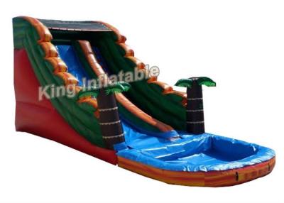 Cina Scorrevole di salto gonfiabile luminoso, 18 piedi tropicali di acquascivolo con la tela cerata del PVC in vendita