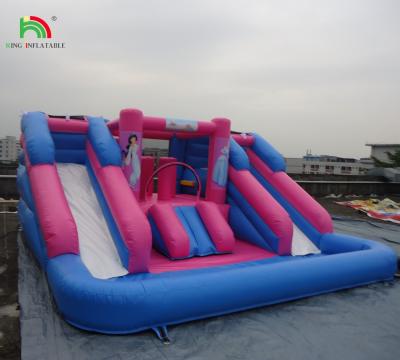 China Hot Sale Inflatable Water Slide Double Lane Inflatable Water Slide with Detachable Pool for Sale for sale