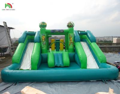Cina Scivolo d'acqua commerciale gonfiabile per bambini esterno scivolo d'acqua a doppia corsia casa rimbalzo scivolo d'acqua gonfiabile con piscina in vendita