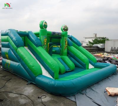Cina Scivolo d'acqua commerciale gonfiabile per bambini esterno scivolo d'acqua a doppia corsia casa rimbalzo scivolo d'acqua gonfiabile con piscina in vendita