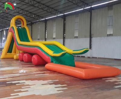 Cina Parco giochi gonfiabile Campo sportivo gonfiabile scivolo con piscina in vendita