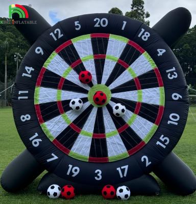 China Outdoor Inflatable Soccer Darts Board With 8pcs Soccer Ball 370W Blower Support Frame For Kick Dartboard Sport Game for sale
