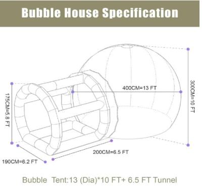 China Outdoor Inflatable Bubble Tent Transparent Crystal Dome Inflatable Bubble Tent With Balloons For Wedding for sale