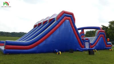 China Padrão de escalada de parede inflável Slide de castelo de salto Obstáculo de diversão Produtos esportivos Curso de obstáculos de terra inflável à venda