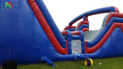 China Padrão de escalada de parede inflável Slide de castelo de salto Obstáculo de diversão Produtos esportivos Curso de obstáculos de terra inflável à venda