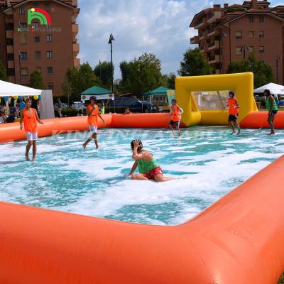 China Factory Customized PVC Inflatable Football Playground Inflatable Soccer Field For Outdoor Sport Game for sale