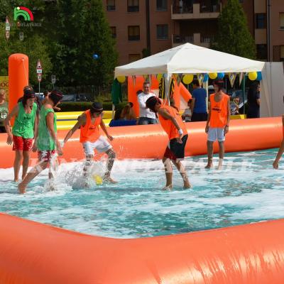 China Factory Customized PVC Inflatable Football Playground Inflatable Soccer Field For Outdoor Sport Game for sale