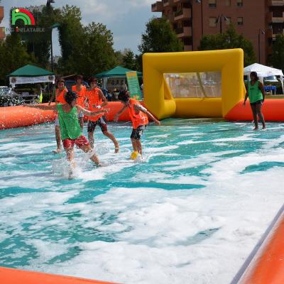 China Factory Customized PVC Inflatable Football Playground Inflatable Soccer Field For Outdoor Sport Game for sale
