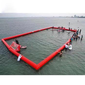China Zusammengepasste Outdoor Interaktive Aufblasbare Fußballplatz Riesenwasser Aufblasbare Fußballplatz Spielfeld Arena Platz zu verkaufen