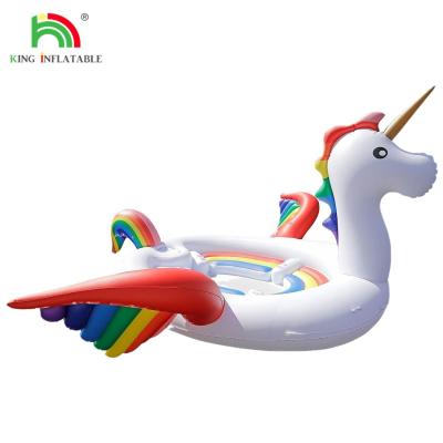 Cina 6 Persone Inflatabile Peacock Acqua Monte Mare Lago Piscina Galleggiante Giocattolo Acqua Gigante Unicorn Flamingo Inflatabile Letto Galleggiante Per Festa Acqua in vendita