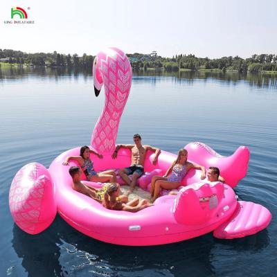 Cina 6 Persone Inflatabile Peacock Acqua Monte Mare Lago Piscina Galleggiante Giocattolo Acqua Gigante Unicorn Flamingo Inflatabile Letto Galleggiante Per Festa Acqua in vendita