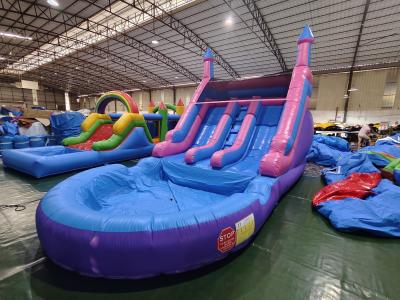 Cina Popolare commercio doppia corsia scivoli gonfiabili con piscina scivoli gonfiabili per bambini e adulti in vendita