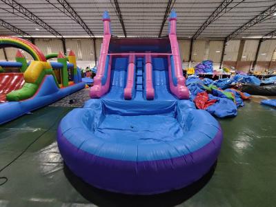 Cina Popolare commercio doppia corsia scivoli gonfiabili con piscina scivoli gonfiabili per bambini e adulti in vendita