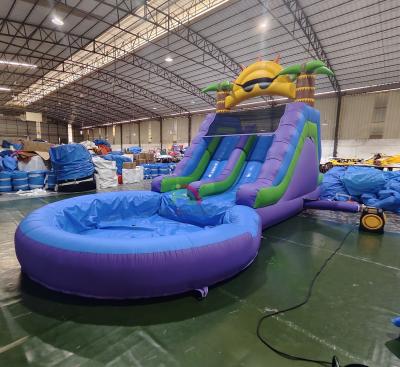 Cina Slide acquatico commerciale a doppia corsia in PVC a doppia corsia, slitta idraulica gonfiabile con piscina idraulica a spruzzo in vendita