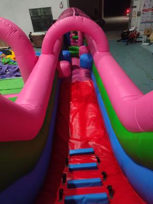 China Commercial Grade PVC  Spider-Man Waterslide Inflatable Bounce House Combo Obstacle Course Slide Inflatable Water Slide for sale