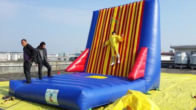 China Factory Wholesale Commercial Outdoor Sport Game Adults Inflatable Sticky Wall Game Inflatable Jumping Bouncy Castle for sale