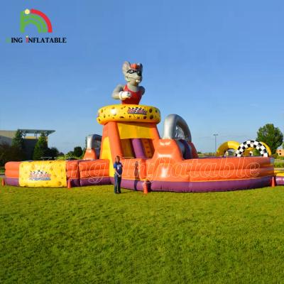 China Outdoor Tractor Run Inflatable Obstacle Course Tractor Equipment Run Inflatable Obstacle Course for sale