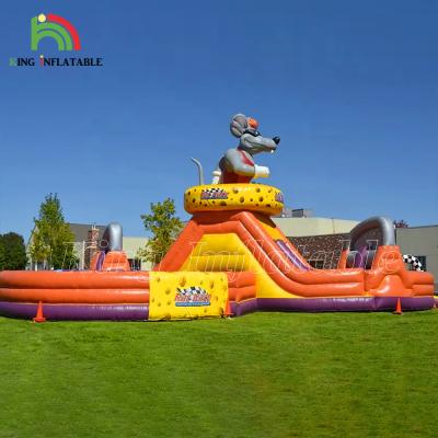 China Outdoor Tractor Run Inflatable Obstacle Course Tractor Equipment Run Inflatable Obstacle Course for sale