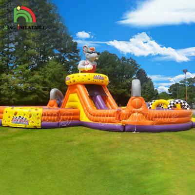 China Outdoor Tractor Run Inflatable Obstacle Course Tractor Equipment Run Inflatable Obstacle Course for sale