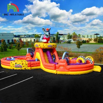 China Outdoor Tractor Run Inflatable Obstacle Course Tractor Equipment Run Inflatable Obstacle Course for sale